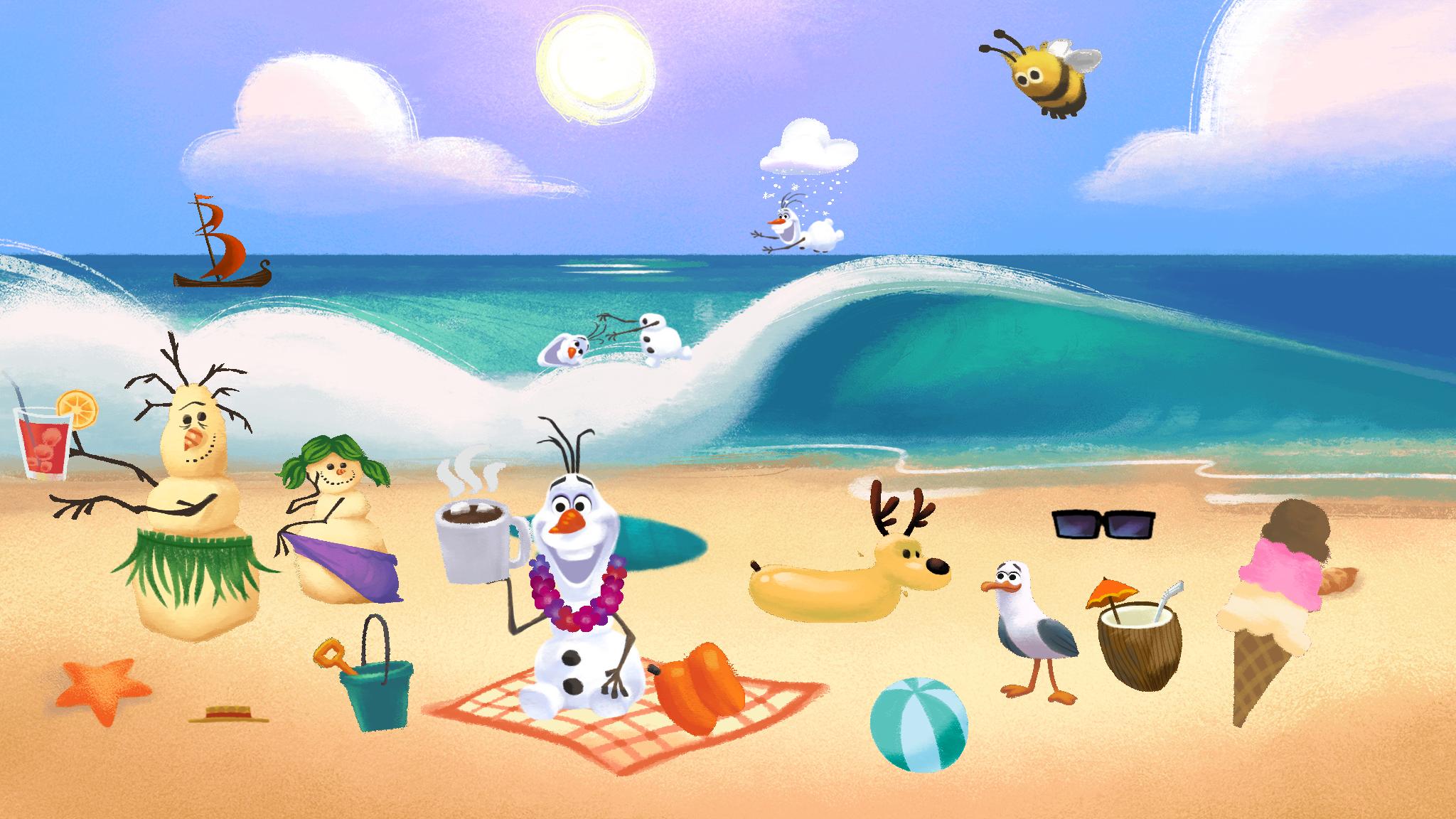 Olaf’s Summer Sticker Spree | Disney Games